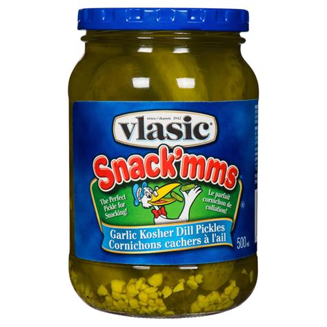 Vlasic Snackmms Garlic Kosher Dill Pickles Walmart Canada