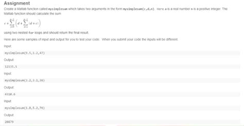 Solved Assignment Create a Matlab function called | Chegg.com