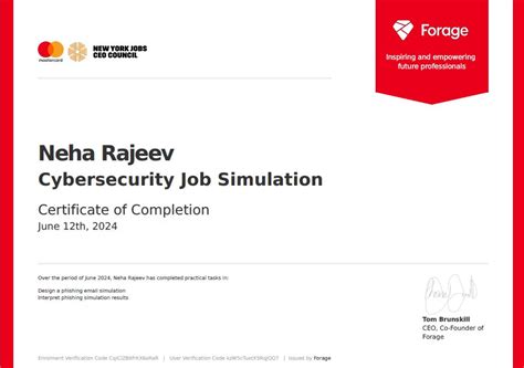 I Am Pleased To Share That I Have Completed The Mastercards Cybersecurity Job Simulation On