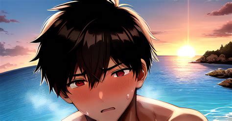 ゲイ 海で二人っきり Noiのイラスト Pixiv