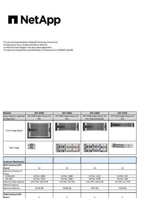 Netapp Product Specs Pdf Solid State Drive Computer Data Storage