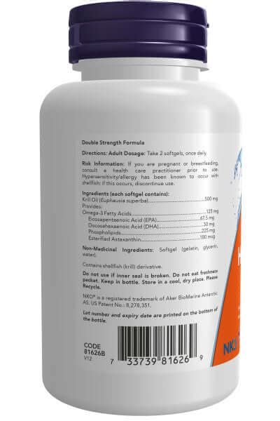 Now Neptune Krill Oil 500mg Softgels Nutrition Plus