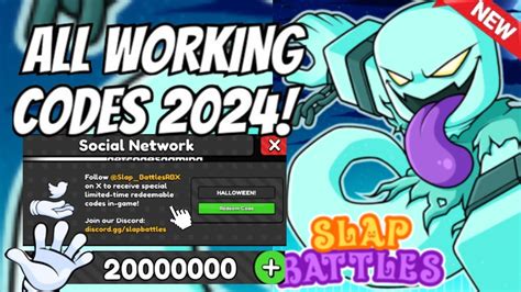 ALL ⚠️ NEW WORKING CODES 2024 | SLAP BATTLES CODES | ROBLOX SLAP BATTLES CODES - YouTube