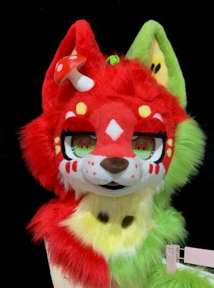 Red Green Berry Forest Fox Full Partial Fursuit Woodland Berry Fox