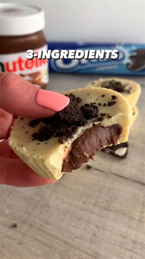 Yum Factor Recipes 3 Ingredients Nutella Stuffed Oreo Cups All