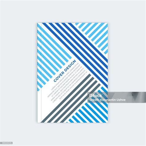 최소한의 안내 책자 서식 파일 디자인입니다 전단지 책자 연례 보고서 표지 서식 파일입니다 현대 대각선 추상 줄무늬입니다 제목 및 텍스트를 놓습니다 0명에 대한 스톡 벡터