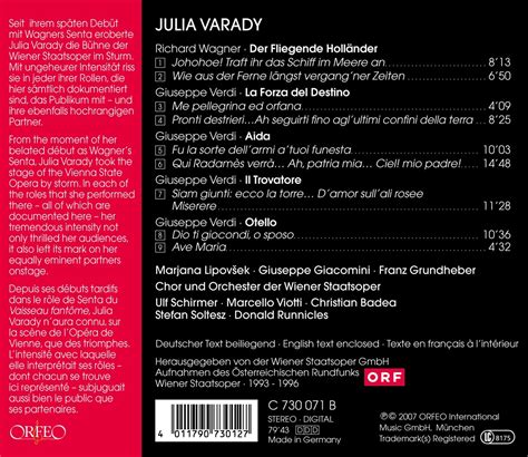 Julia Varady Singt Arien Cd Jpc De