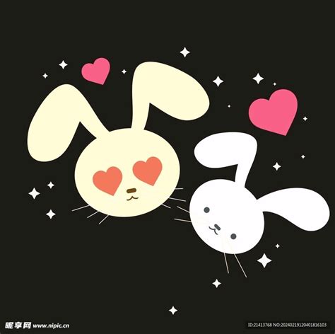 手绘卡通小兔设计图其他动漫动画设计图库昵图网
