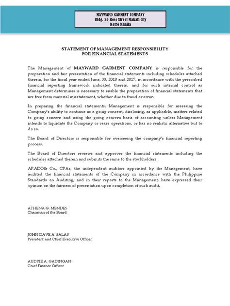 Smr Example Pdf Going Concern Financial Audit