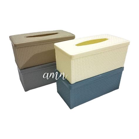 Jual Tempat Tissue Plastik Motif Rotan Kotak Tissue Shopee Indonesia