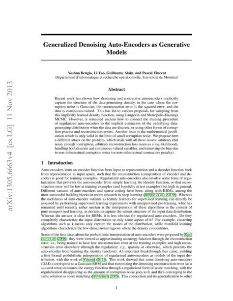 Generalized Denoising Auto Encoders As Generative