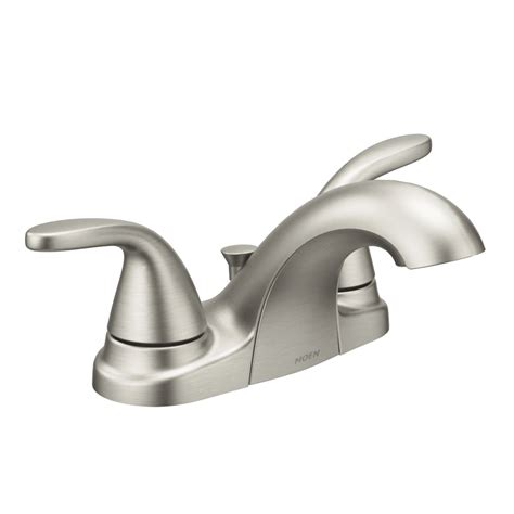 Shop Moen Adler Spot Resist Brushed Nickel 2 Handle 4 In Centerset