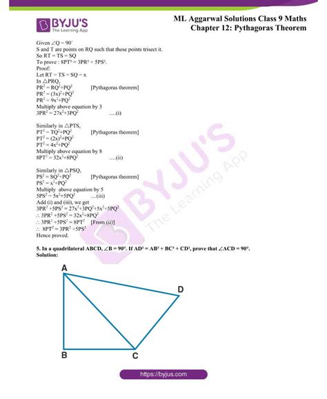 ML Aggarwal Solutions For Class Maths Chapter Pythagoras Theorem