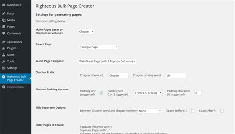 bulk page creator