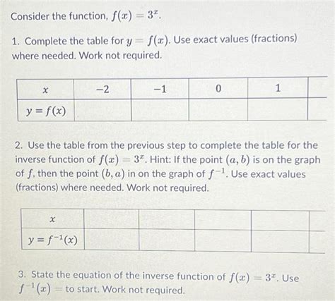 Solved Consider The Function F X 3 1 Complete The