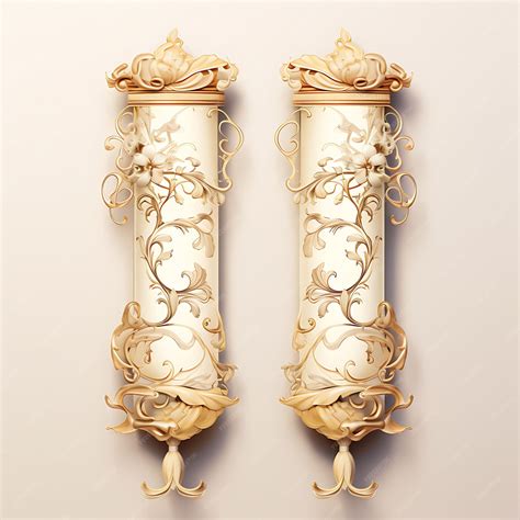 Premium Photo Design Of Silk Scroll Invitation Card Scroll Shape Silk