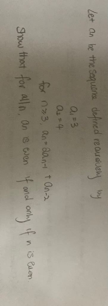 solved let an be the sequence defined recursively by a 3 a2