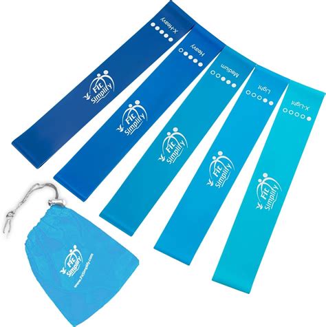 Resistance Loop Exercise Bands With Instruction Guide And Carry Bag