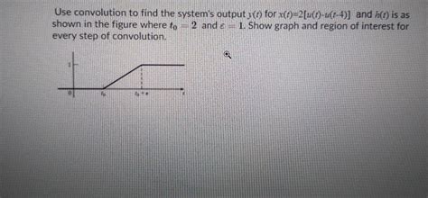 solved use convolution to find the system s output for