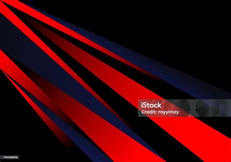비즈니스 카드 커버 배너 전단지에 대 한 추상 빨간색 파란색 라인과 검은 색 배경입니다 벡터 일러스트 0명에 대한 스톡 벡터 아트 및 기타 이미지 Istock
