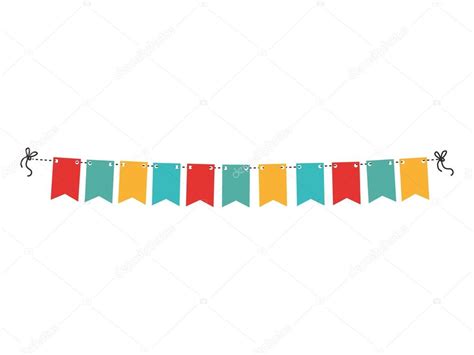 Banderines decoración partido icono vector vector gráfico vectorial