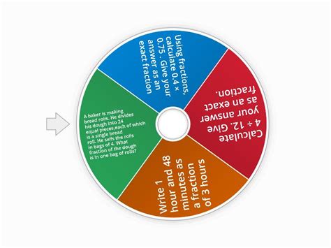 Exact Calculations With Fractions Spin The Wheel