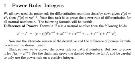 Solved Power Rule Integers We All Have Used The Power Chegg