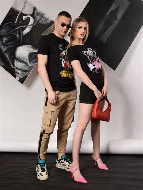 Черна тениска булдог Minnie Erectedstore