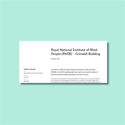 Royal National Institute Of Blind People Rnib Grimaldi Building