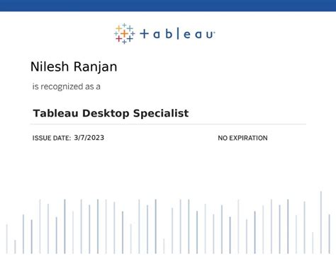 Nilesh Ranjan On Linkedin Tableau Datavisualization Certificationachievement Tableaupublic