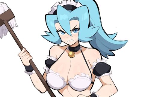 Rule 34 Ai Generated Angry Blue Hair Blush Breasts Clair Pokemon