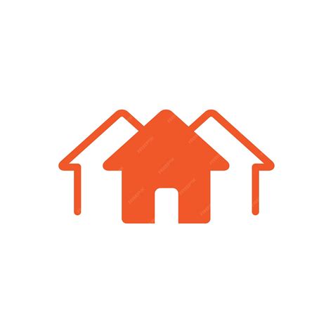 Premium Vector House Icon Template Orange House Logo Vector