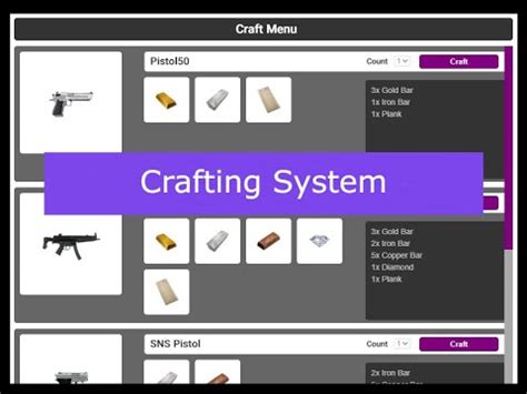 Fivem Crafting Script ESX And QB YouTube