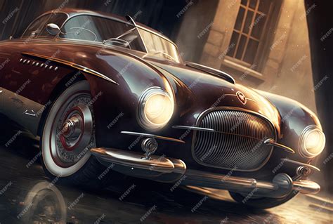 premium photo a beautiful and swift automobile in detail with a headlight