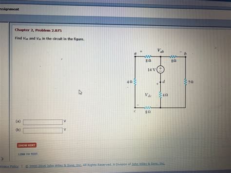 Solved Find V Ab And V Ac In The Circuit In The Figure A Chegg Com