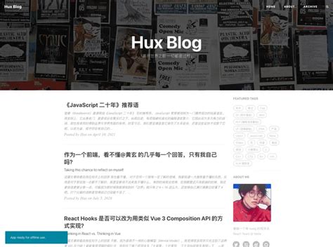 Huxpro Github Io By Huxpro A Jekyll Template Built At Lightspeed