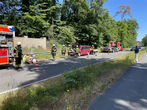 PKW Brand Feuerwehr Walldorf
