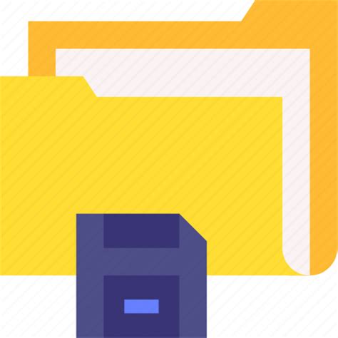 Folder Floppy Disk Files And Folders Data Icon Download On