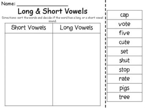Long And Short Vowel Worksheet Live Worksheets Worksheets Library