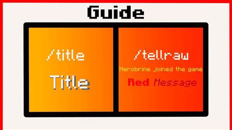 guide to tellraw and title commands in minecraft bedrock youtube