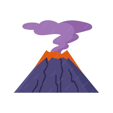 Vulkan Symbol Clipart Avatar Logo Isolierte Vektorillustration