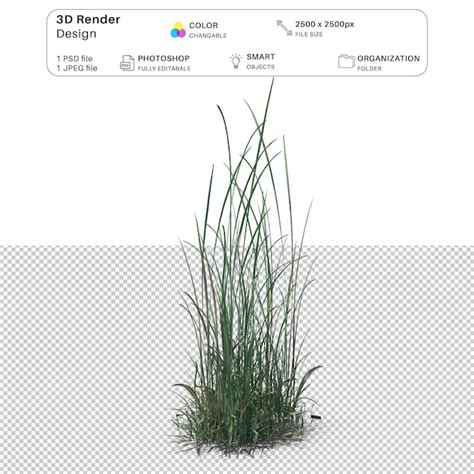 Premium Psd Simple Grass 3d Modeling Psd File