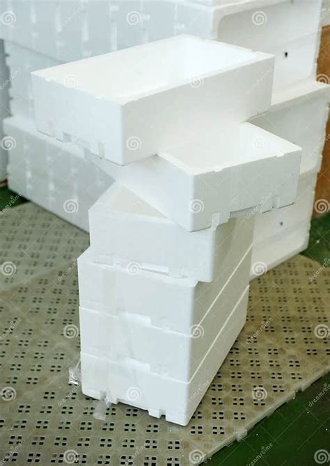 Expanded Polystyrene Boxes Or White Cork For Packing And Transporting