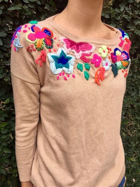 Sweater Jones Liso Bordado Peruano Blusa Artesanal Tejidos Bordados