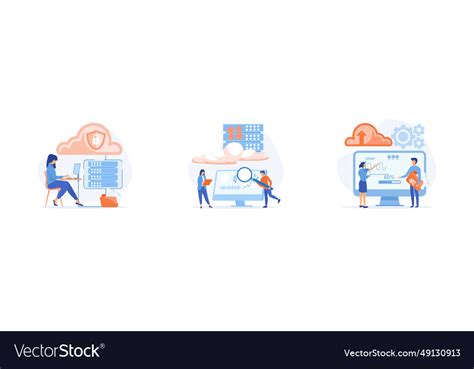 Business Technology Concept Cloud Server Service Vector Image