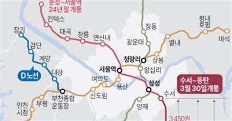 경기북부 교통지도 바뀐다내달 Gtx·제2순환로 순차 개통