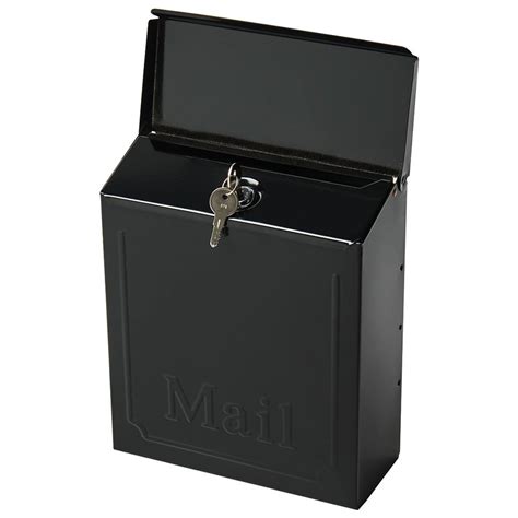 Townhouse Locking Wall Mount Mailbox Black Architectural Mailboxes