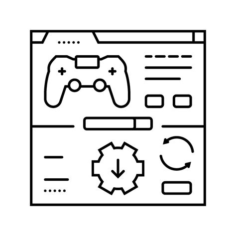 Updates Game Development Line Icon Vector Illustration 35455865 Vector Art At Vecteezy