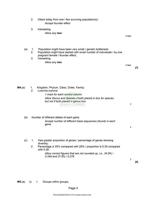 Species And Taxonomy Exam Corner