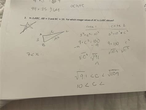 Solved 2 In Abcab3 And Bc10 For Which Integer Values